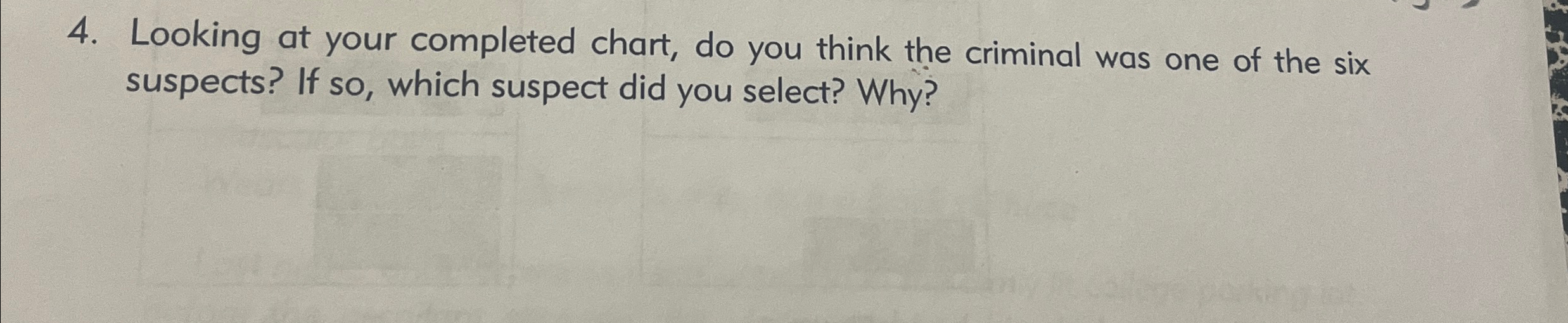 Solved Looking at your completed chart, do you think the | Chegg.com
