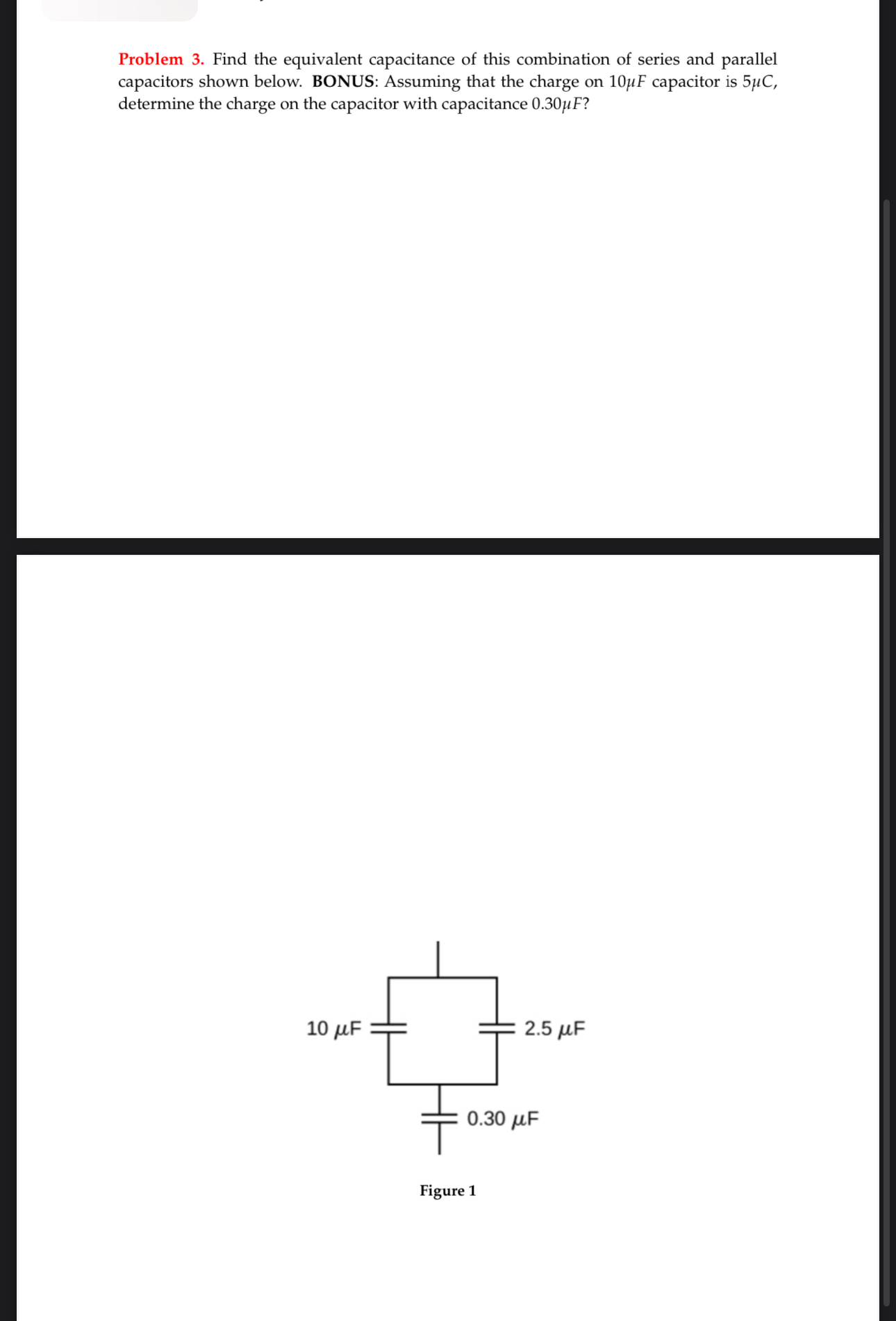 Problem 3. ﻿Find the equivalent capacitance of this | Chegg.com