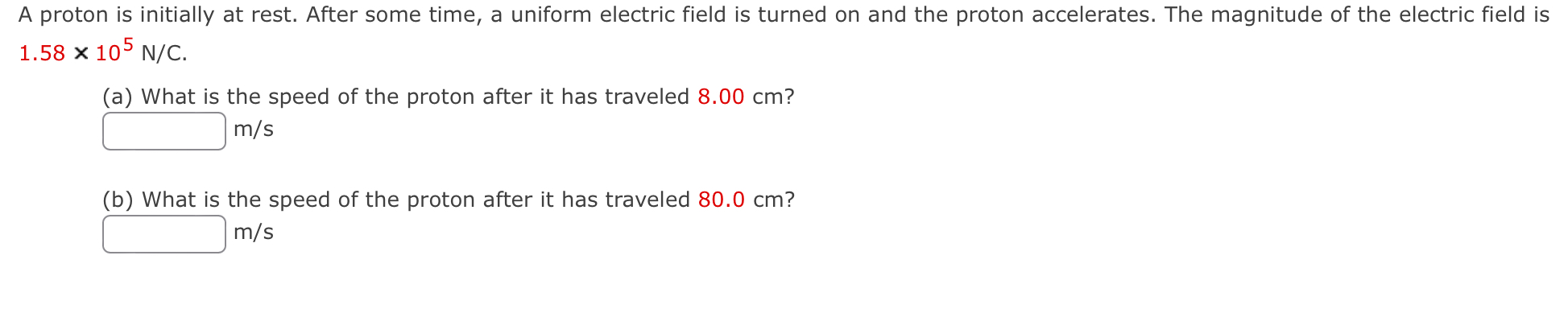 Solved A proton is initially at rest. After some time, a | Chegg.com