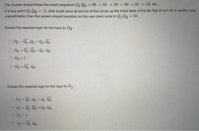 Solved We want to design a modulo-3 counter by designing | Chegg.com