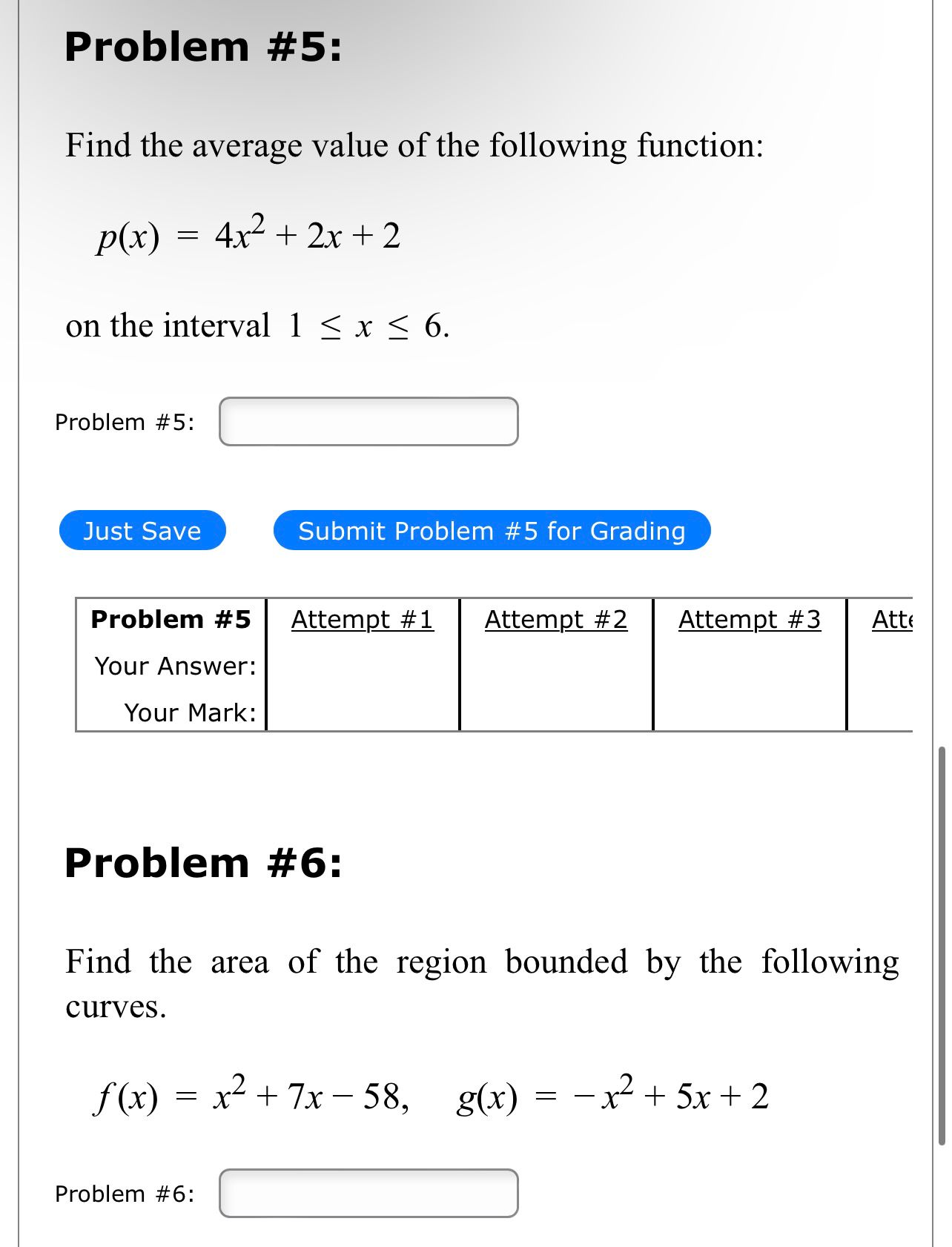 Solved Problem #5:Find the average value of the following | Chegg.com