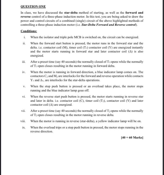 Solved QUESTION ONE In class, we have discussed the | Chegg.com