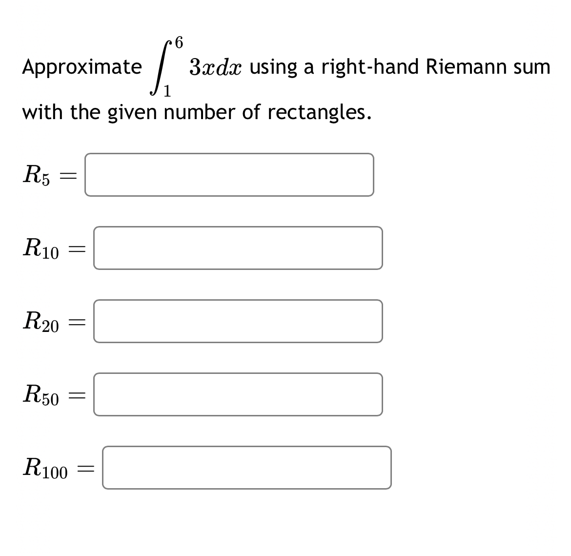 Solved Approximate ∫163xdx ﻿using a right-hand Riemann sum | Chegg.com