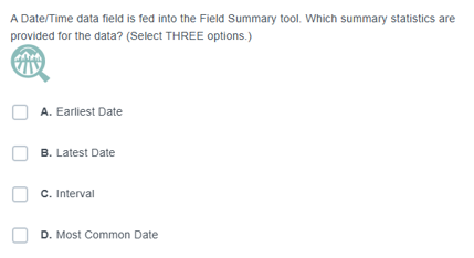 Solved A Date/Time data field is fed into the Field Summary | Chegg.com