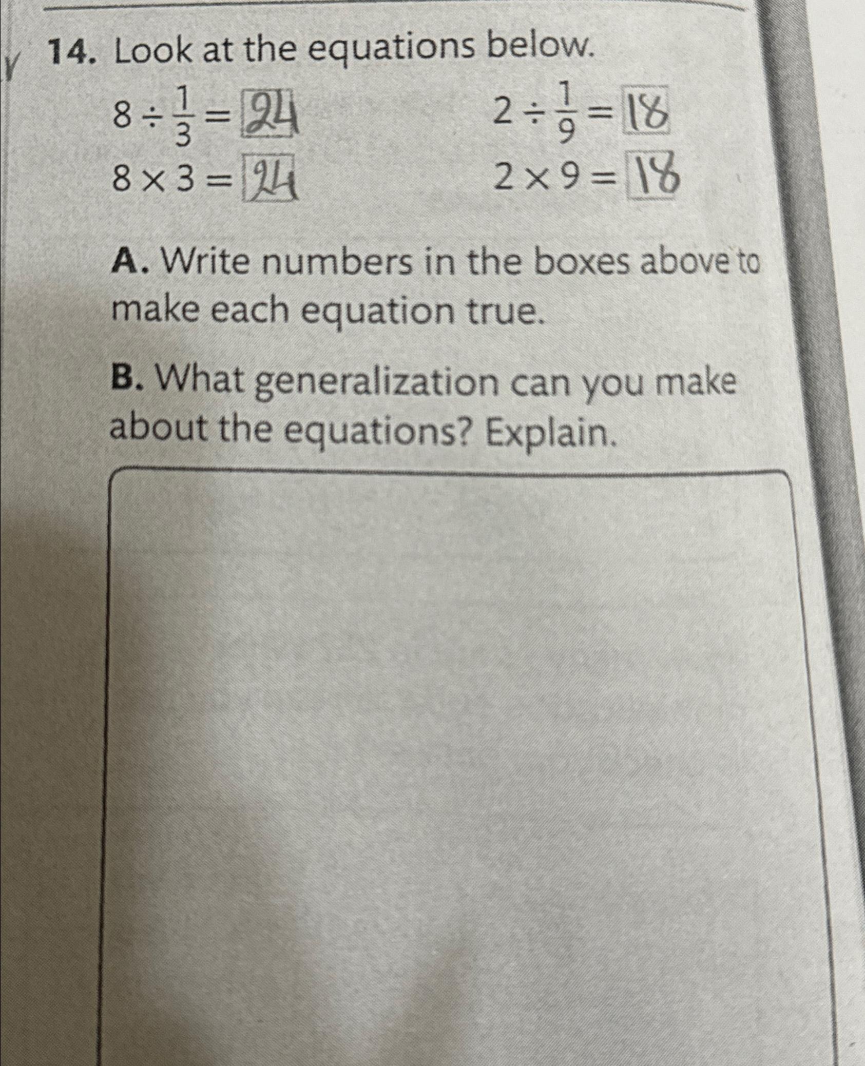 Solved Look at the equations | Chegg.com