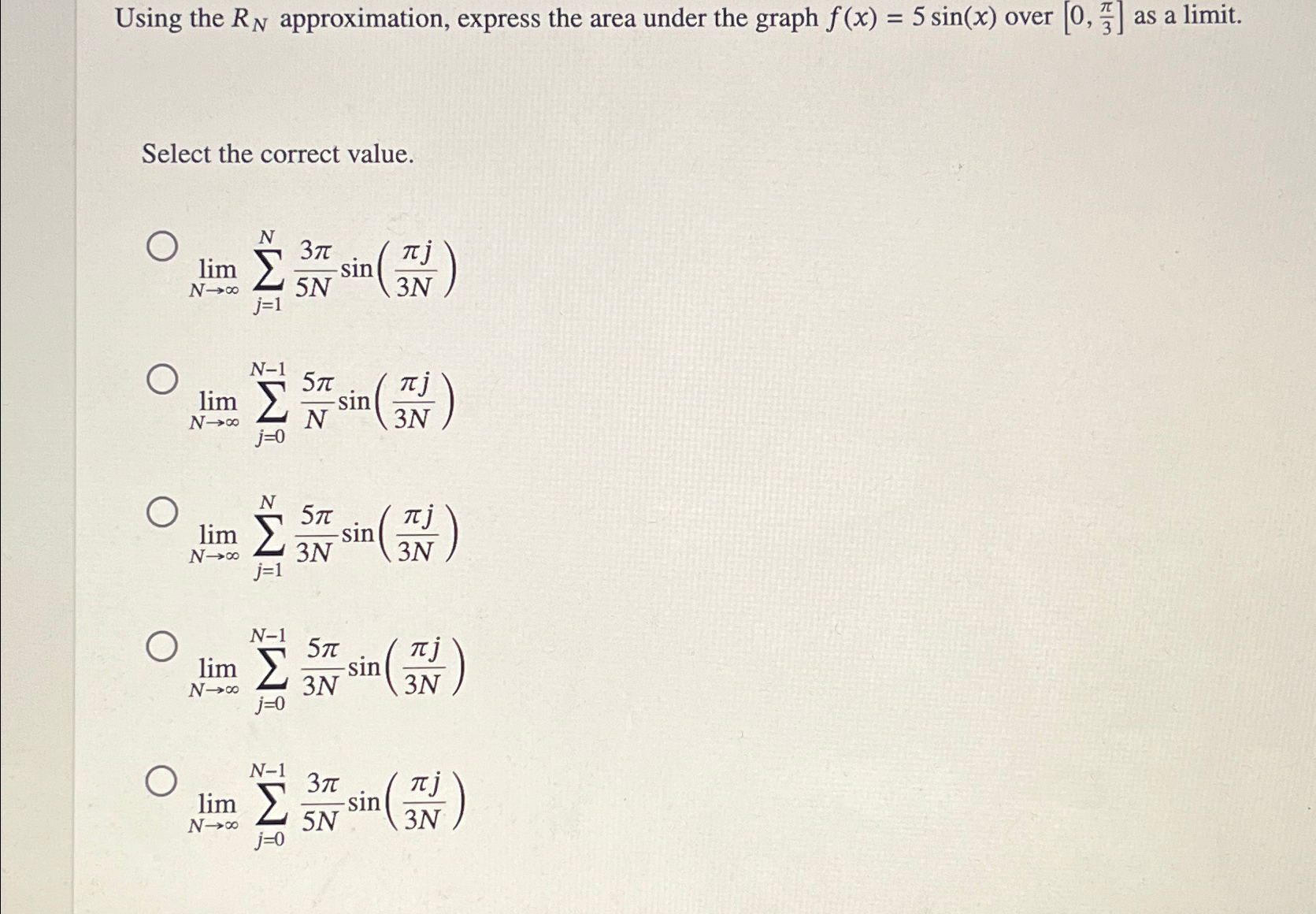 Solved Using the RN ﻿approximation, express the area under | Chegg.com