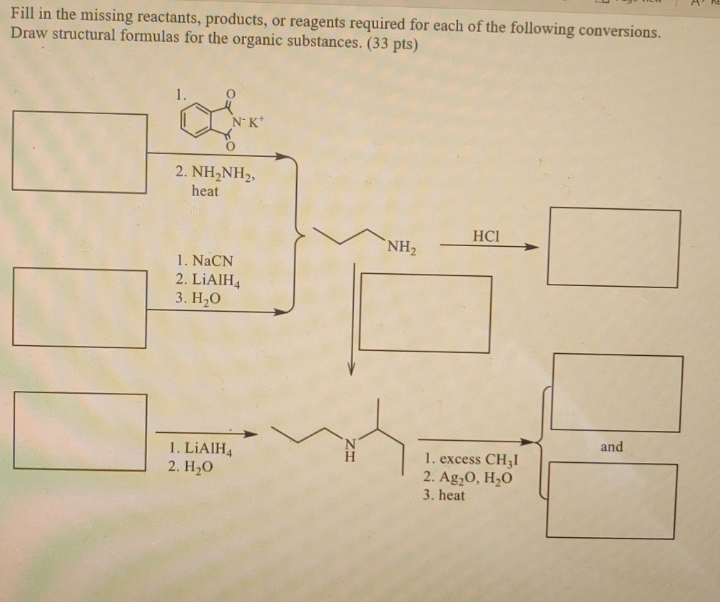 Solved U C RNE Fill in the missing reactants, products, or | Chegg.com