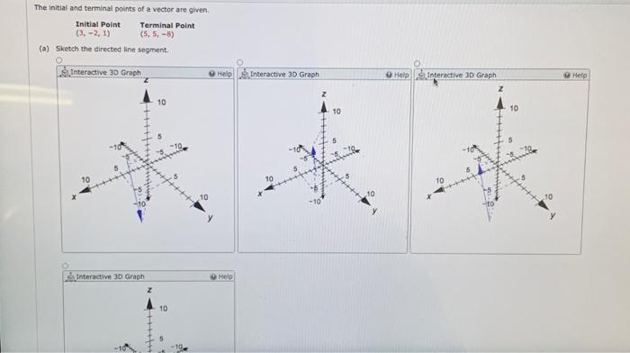 Solved The initial and terminal points of a vector are | Chegg.com
