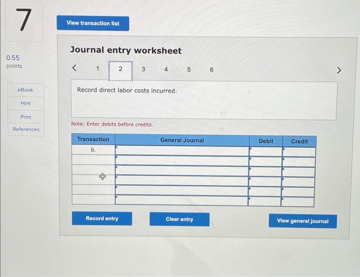 Solved 7 0.55 points eBook Hint Print References Exercise | Chegg.com