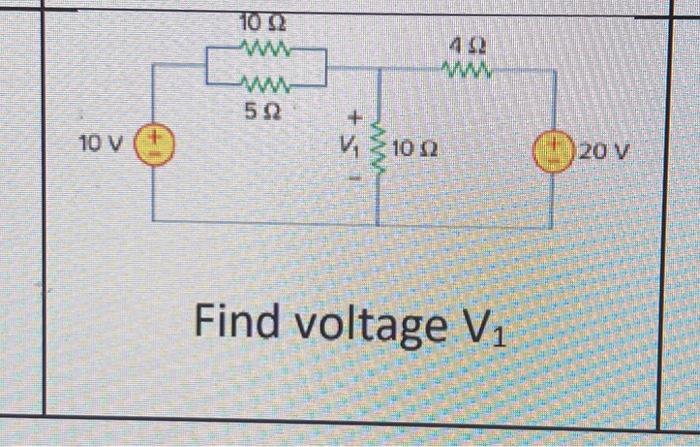 Solved Find voltage V1 | Chegg.com