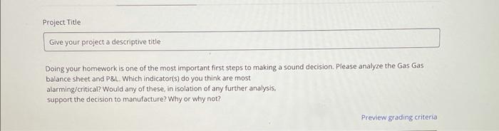 Project Title Give your project a descriptive title | Chegg.com