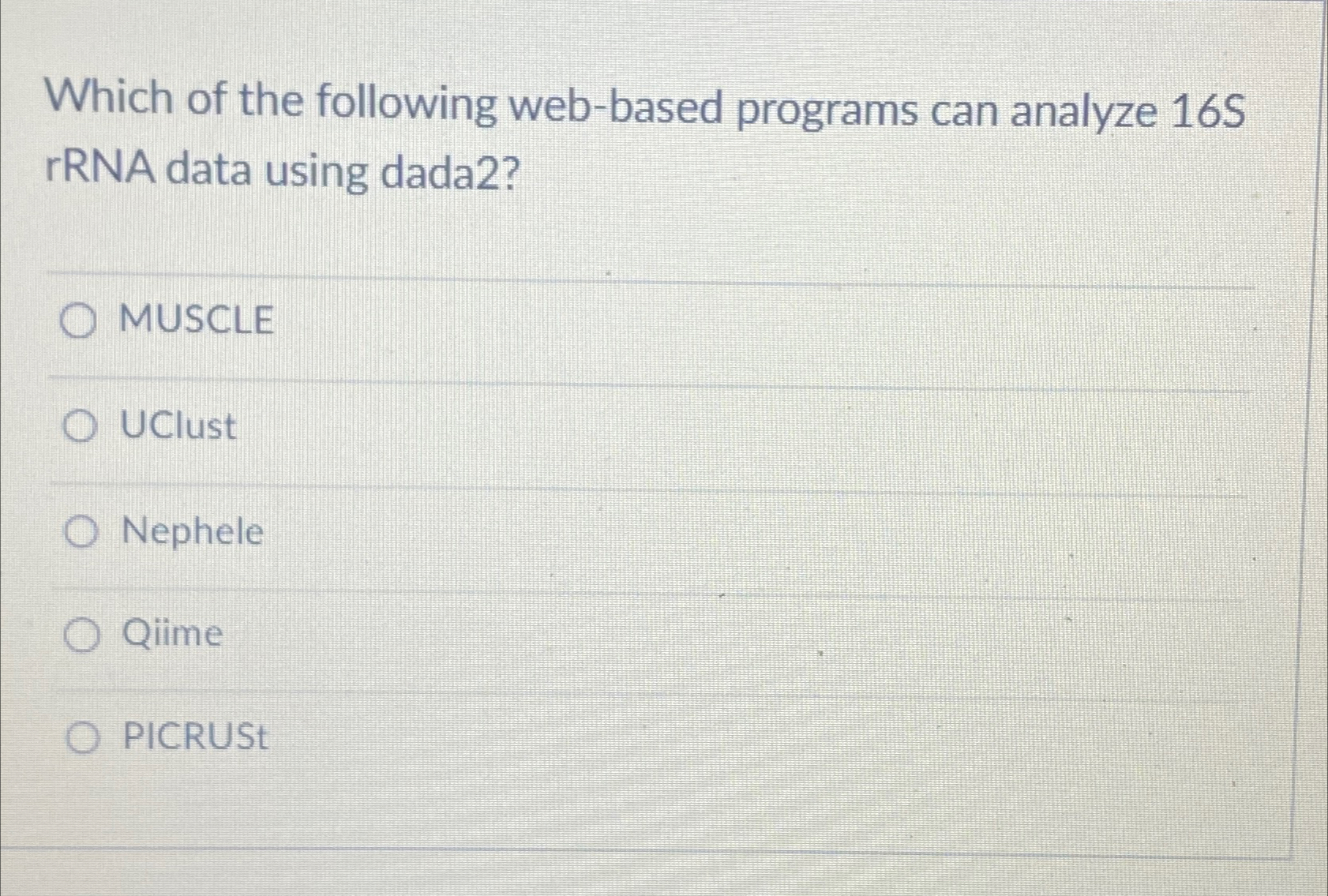 Solved Which of the following web-based programs can analyze | Chegg.com