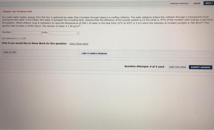 Solved PRINTER VERSION BACK NEXT Chapter 18, Problem 027 | Chegg.com