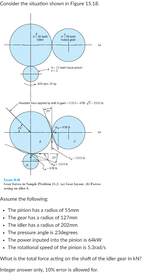 Solved Consider a pinion with the following | Chegg.com
