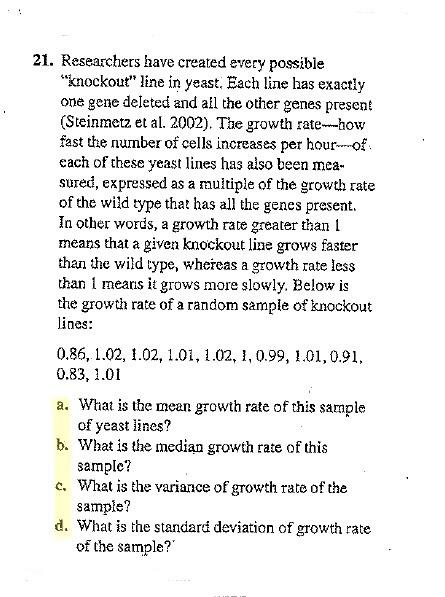 Solved - Researchers have created every possible "knockout" | Chegg.com