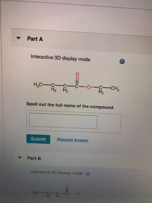 Solved Part A Interactive 3D display mode HC-C-C- H₂ H₂ | Chegg.com
