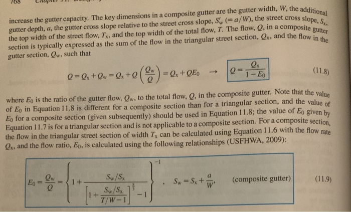 Consider the depressed gutter shown in Figure 11.27, | Chegg.com