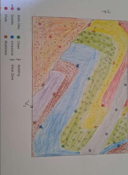 Solved b) Produce a cross section from your completed map | Chegg.com