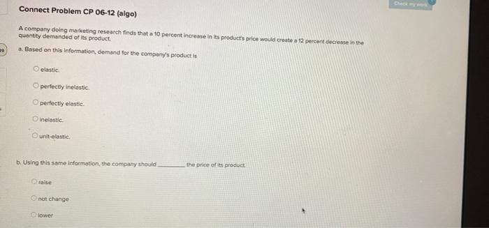 Solved Connect Problem CP 06-12 (algo) A company doing | Chegg.com