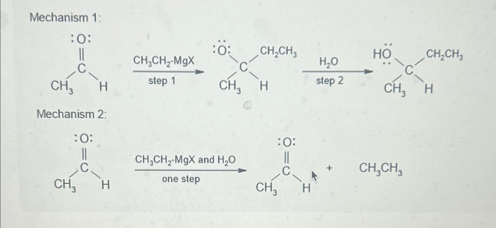 Mechanism 1:Mechanism 2:+CH3CH3 | Chegg.com
