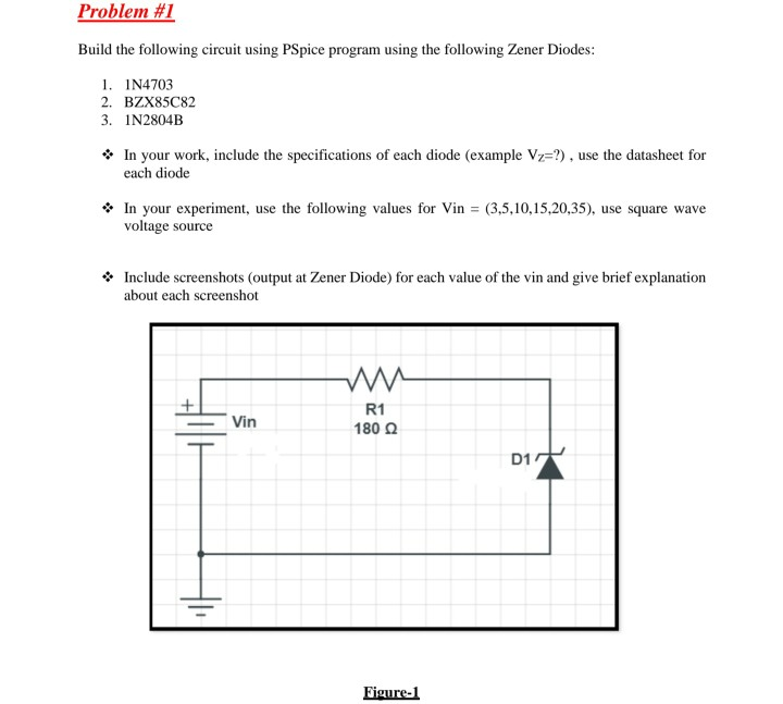 Solved Problem #1 Build the following circuit using PSpice | Chegg.com