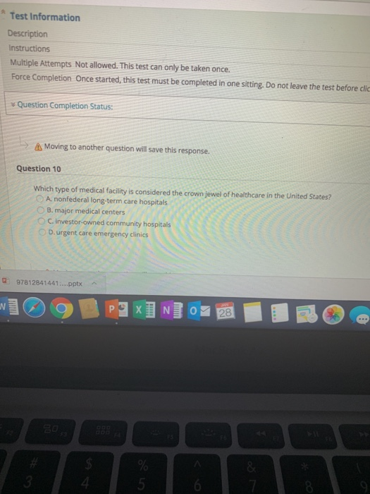 Solved * Test Information Description Instructions Multiple | Chegg.com