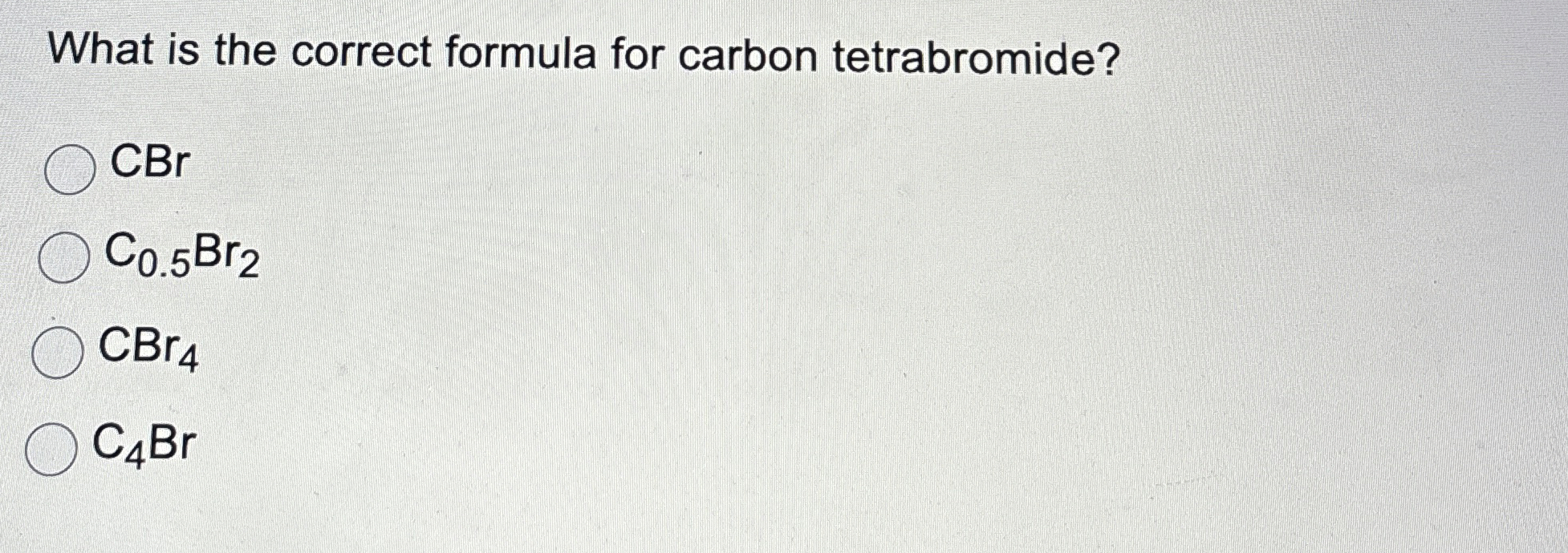 Solved What is the correct formula for carbon | Chegg.com