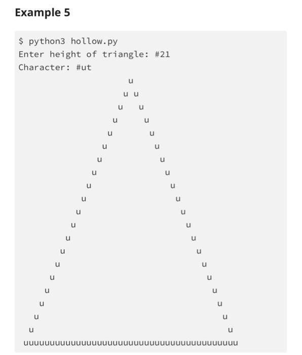 Solved Q7 - PIAT: Hollow Triangle Write a program that | Chegg.com