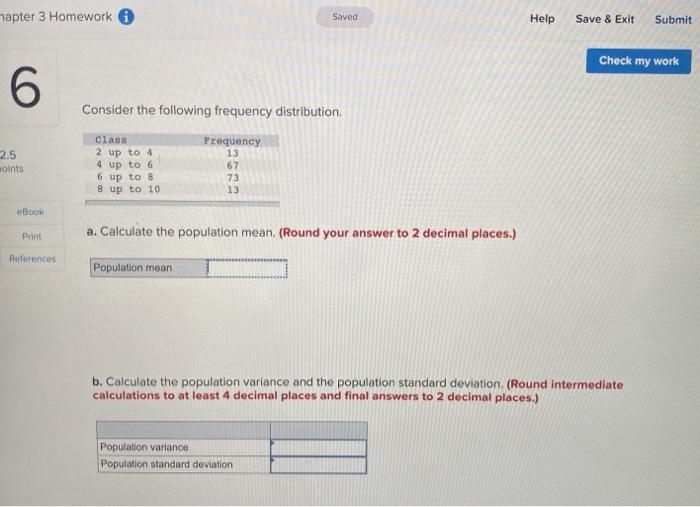 Solved hapter 3 Homework Saved Help Save & Exit Submit Check | Chegg.com