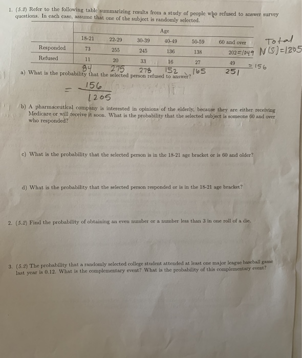 Solved 1. (5.9) Refer to the following table summarizing | Chegg.com