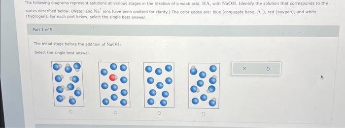 Solved The following diagrams represent solution at various | Chegg.com