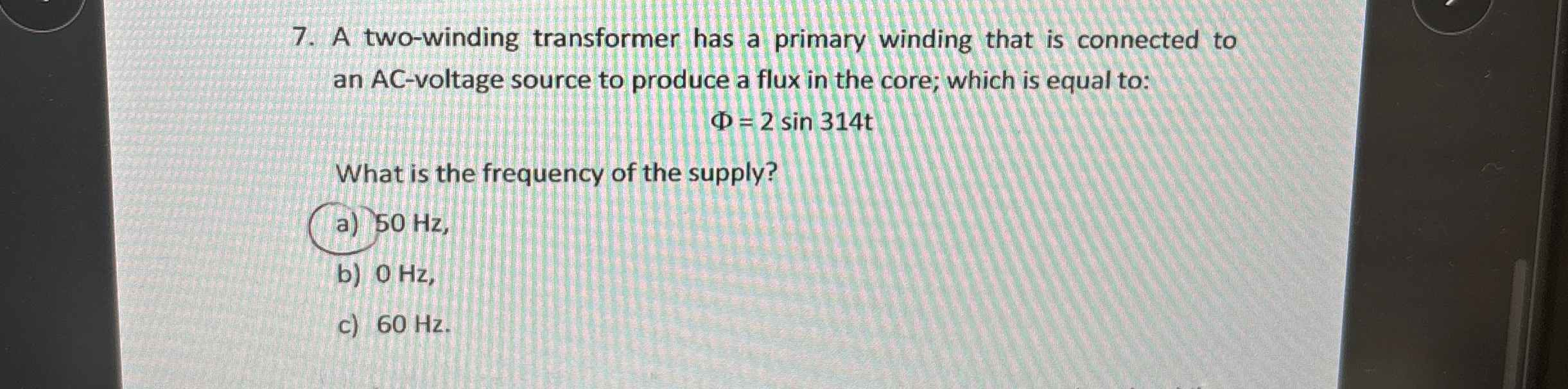 Solved A two-winding transformer has a primary winding that | Chegg.com
