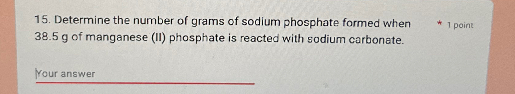Solved Determine the number of grams of sodium phosphate | Chegg.com