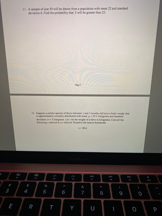 Solved 11. A sample of size 50 will be drawn from a | Chegg.com