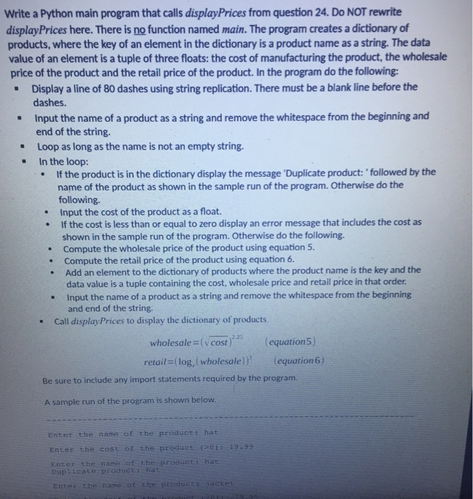 Solved Complete the Python function that begins with the | Chegg.com