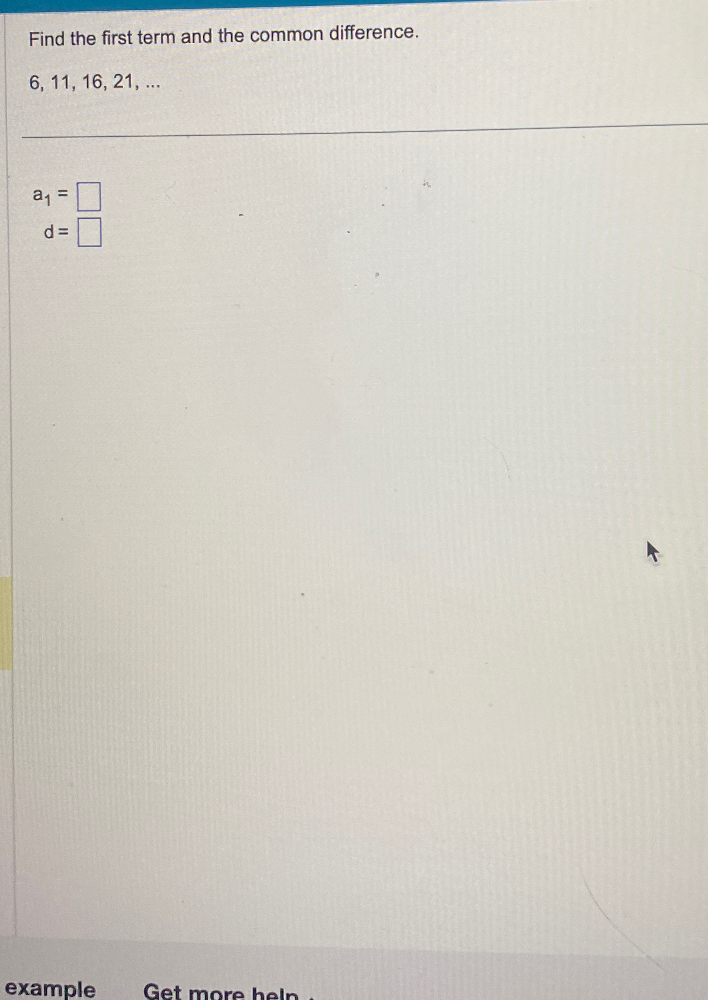 Solved Find the first term and the common | Chegg.com