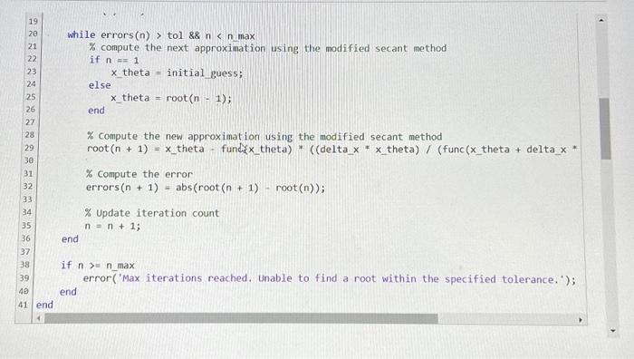 Solved Modified Secant Methods - Useful for certain | Chegg.com