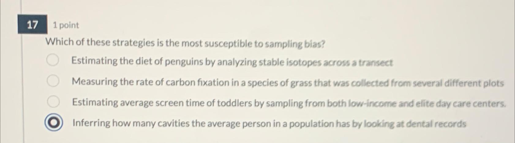 Solved 171 ﻿pointWhich of these strategies is the most | Chegg.com