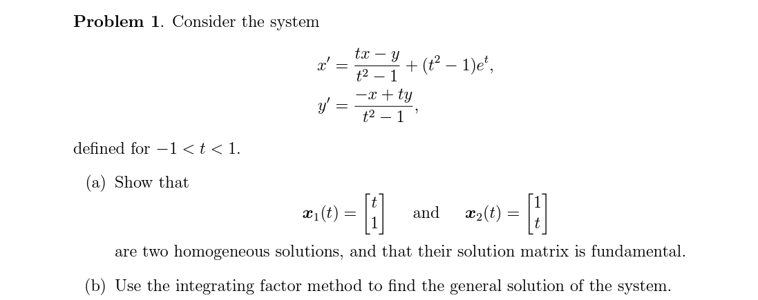 Solved Problem 1. ﻿Consider the | Chegg.com