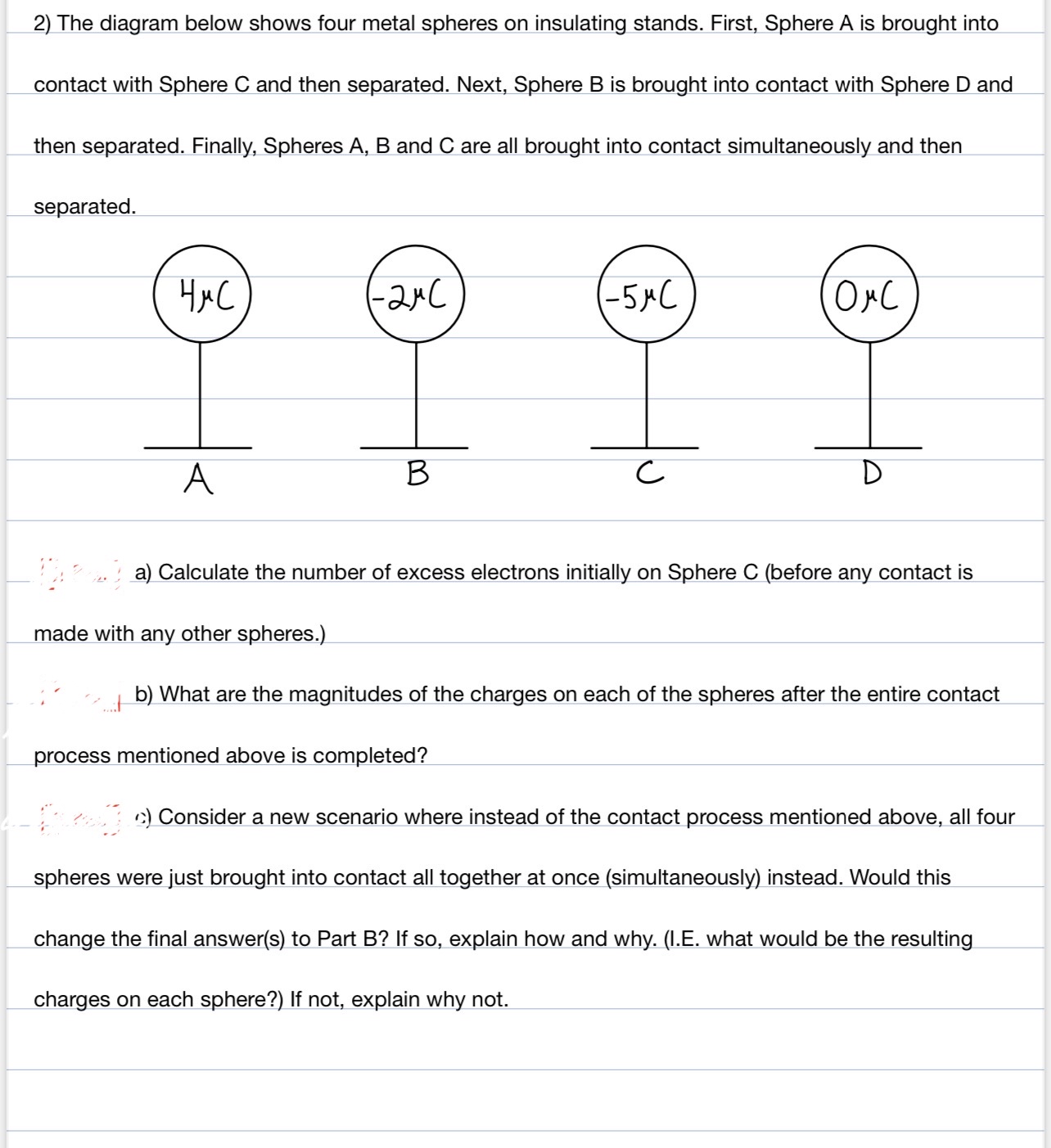 Solved Please help asap The diagram below shows four metal | Chegg.com