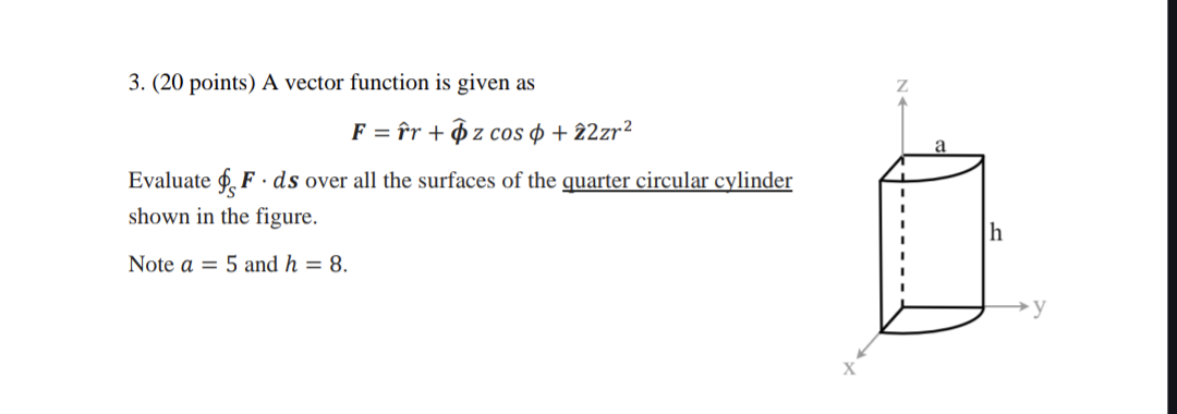 Solved 3. (20 points) A vector function is given as | Chegg.com