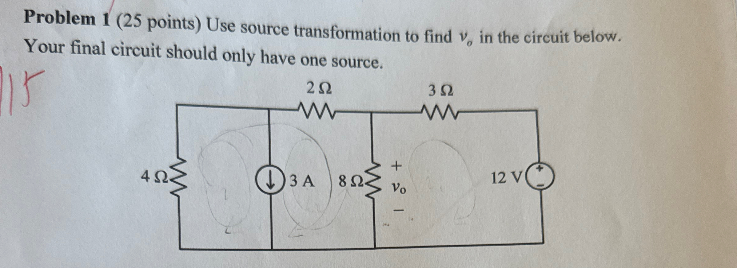 Solved Problem 1 (25 points) Use source transformation to | Chegg.com Solved Problem 1 (25 points) Use source transformation to | Chegg.com