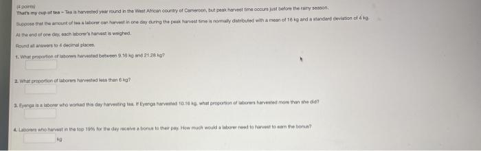 pora That's my cup of tea - The harvested year round | Chegg.com