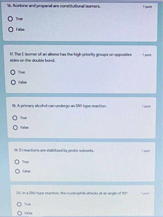 Solved 16. Acetone and propanal are constitutional isomers. | Chegg.com