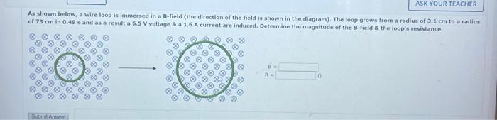 Solved As shown below, a wire loop is immersed in a B-field | Chegg.com