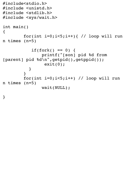 Solved 2 Write A C Program To Execute Multiple Unix Chegg