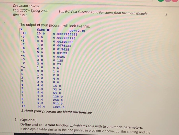 Solved 1 Define And Call A Void Function Displaycsc1120mark 8732