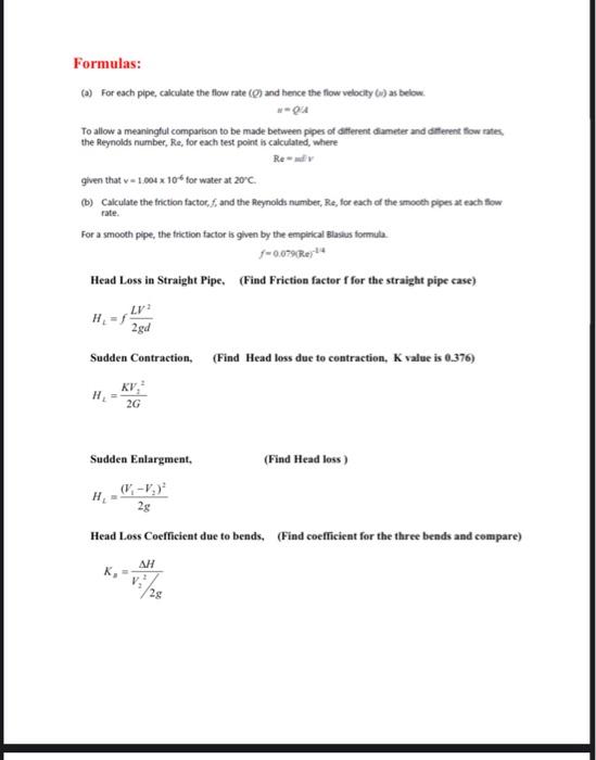 Solved (a) For each pipe, calculate the flow rate (Φ) and | Chegg.com