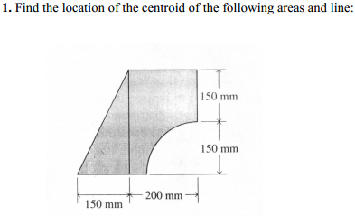 Solved Find the location of the centroid of the following | Chegg.com