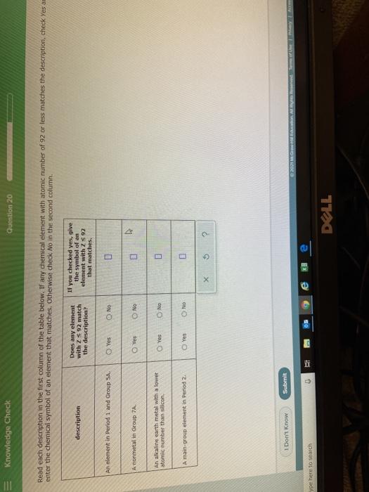 Solved Knowledge Check Question 20 Read each description in | Chegg.com